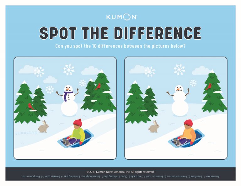 Spot the Difference Activity by Kumon