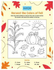 Harvest The Colors of Fall Activity Sheet - Student Resources