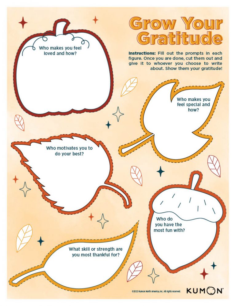 Grow Your Gratitude Activity Sheet - Student Resources