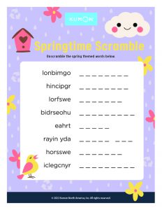 Springtime Scramble Activity - Student Resources